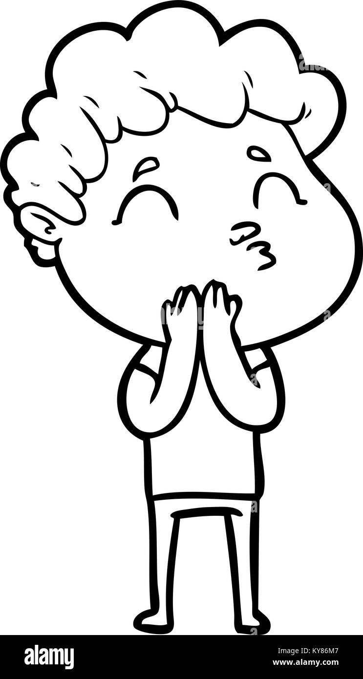 cartoon man pouting Stock Vector Image & Art - Alamy