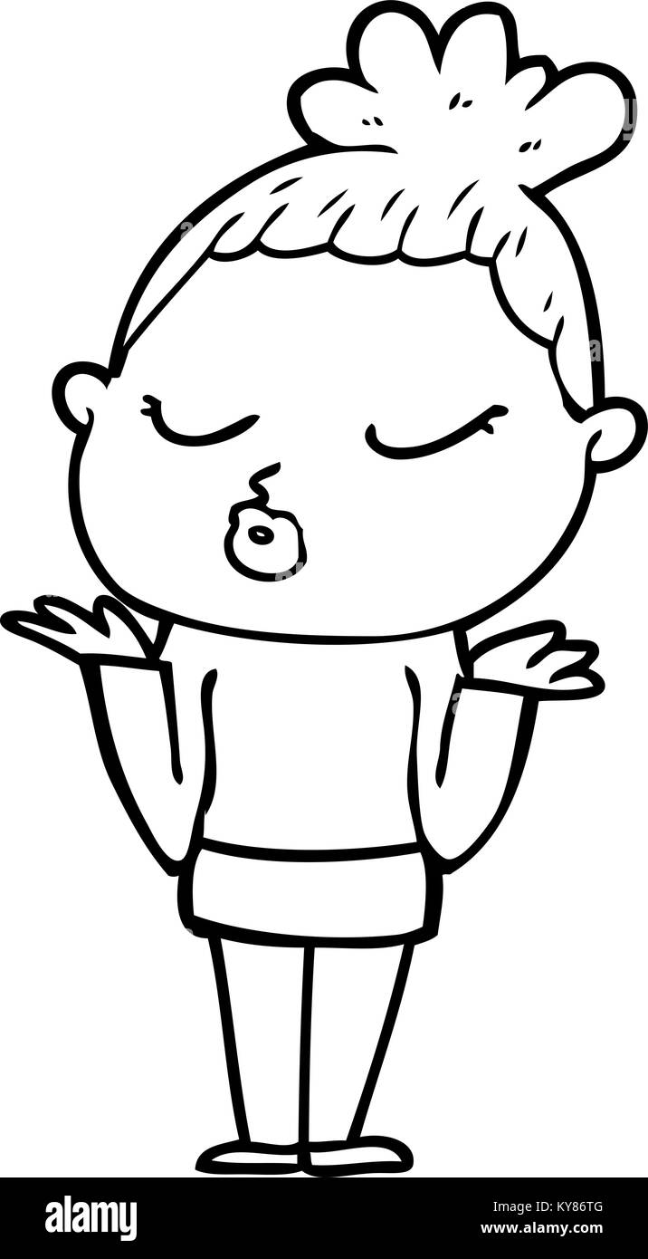 cartoon calm woman Stock Vector Image & Art - Alamy