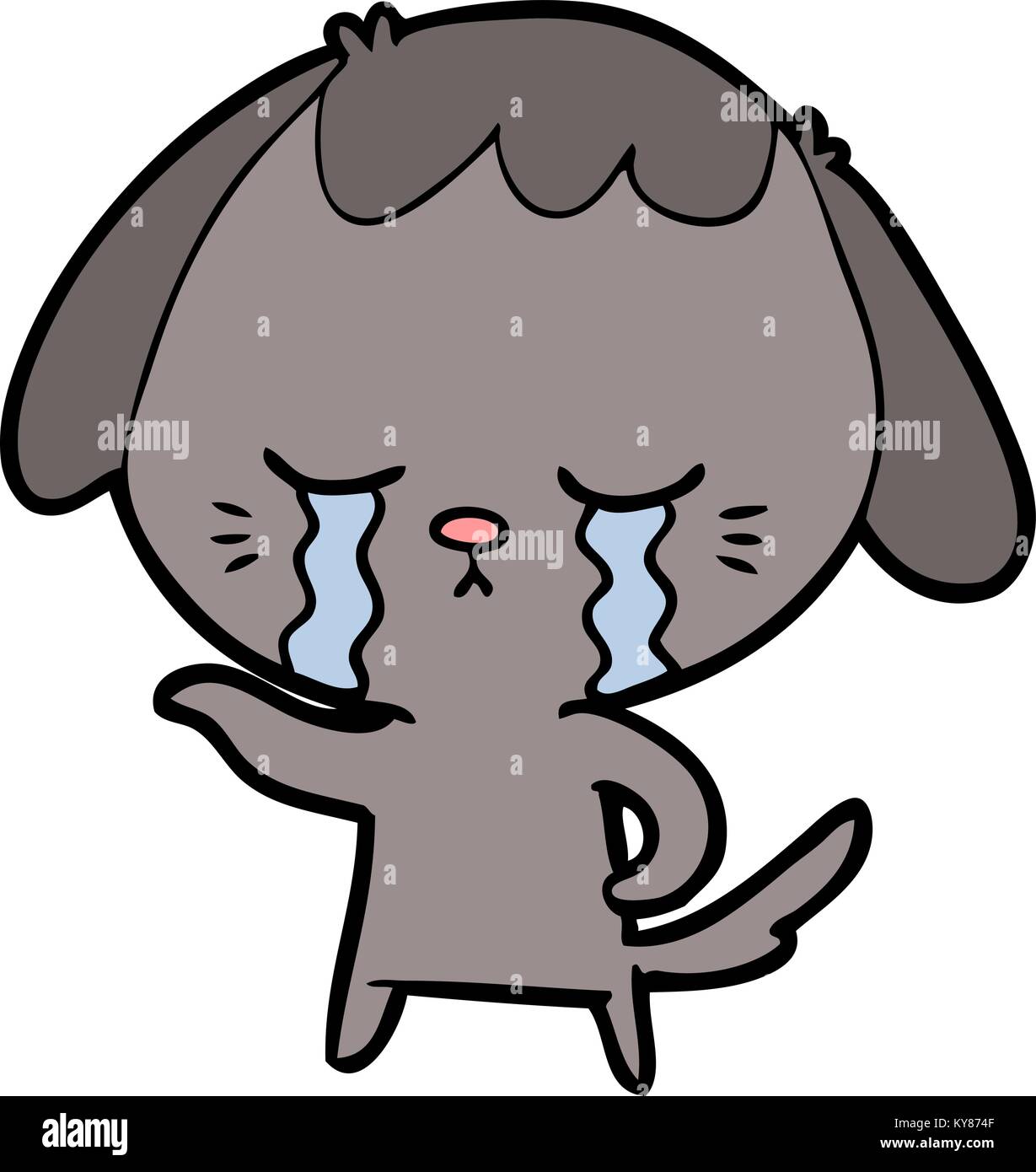 cartoon dog crying Stock Vector Image & Art - Alamy