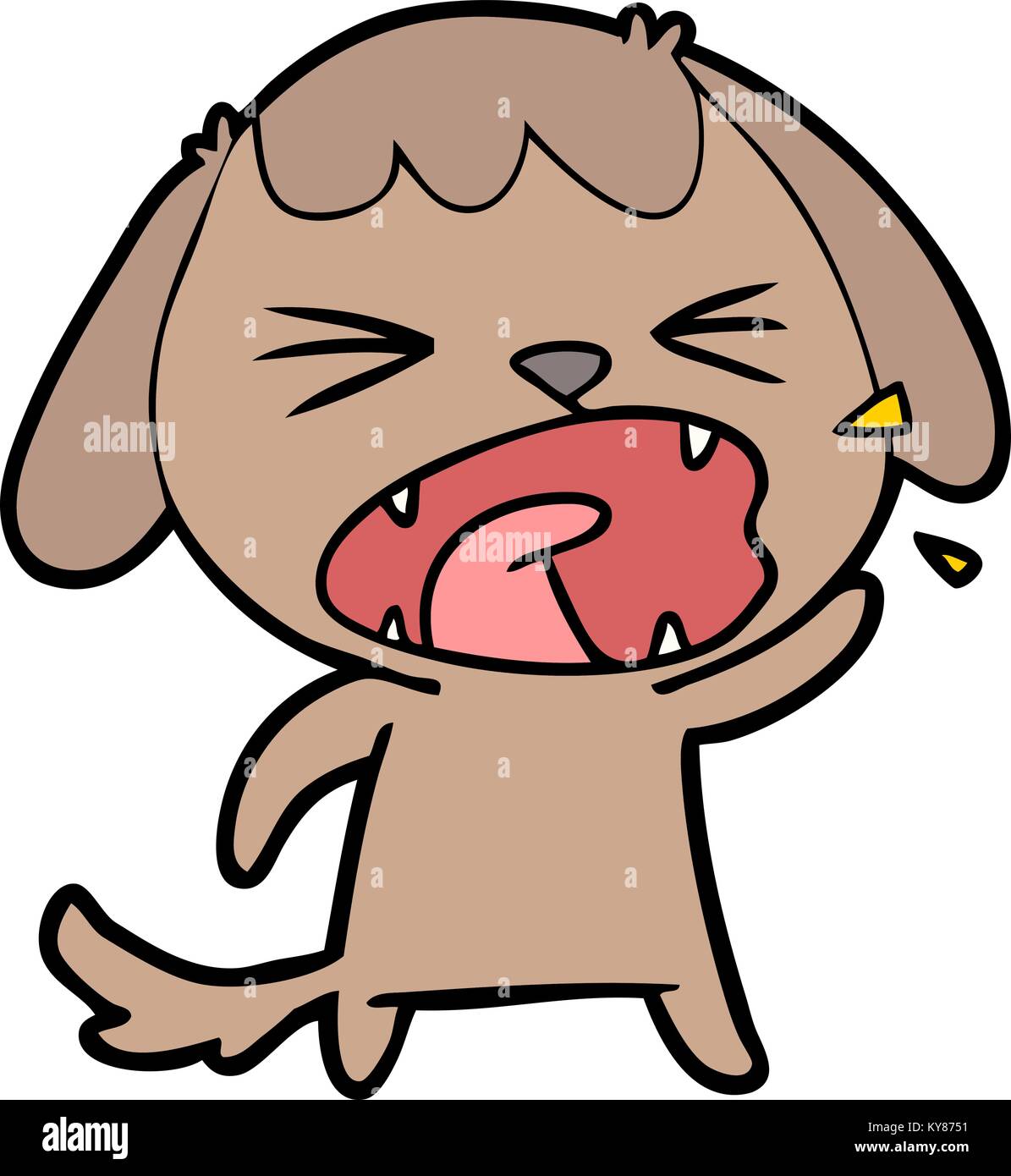 cute cartoon dog barking Stock Vector Image & Art - Alamy