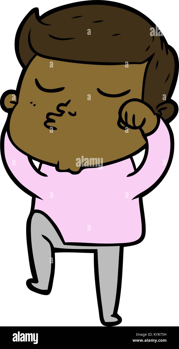 cartoon model guy pouting Stock Vector Image & Art - Alamy