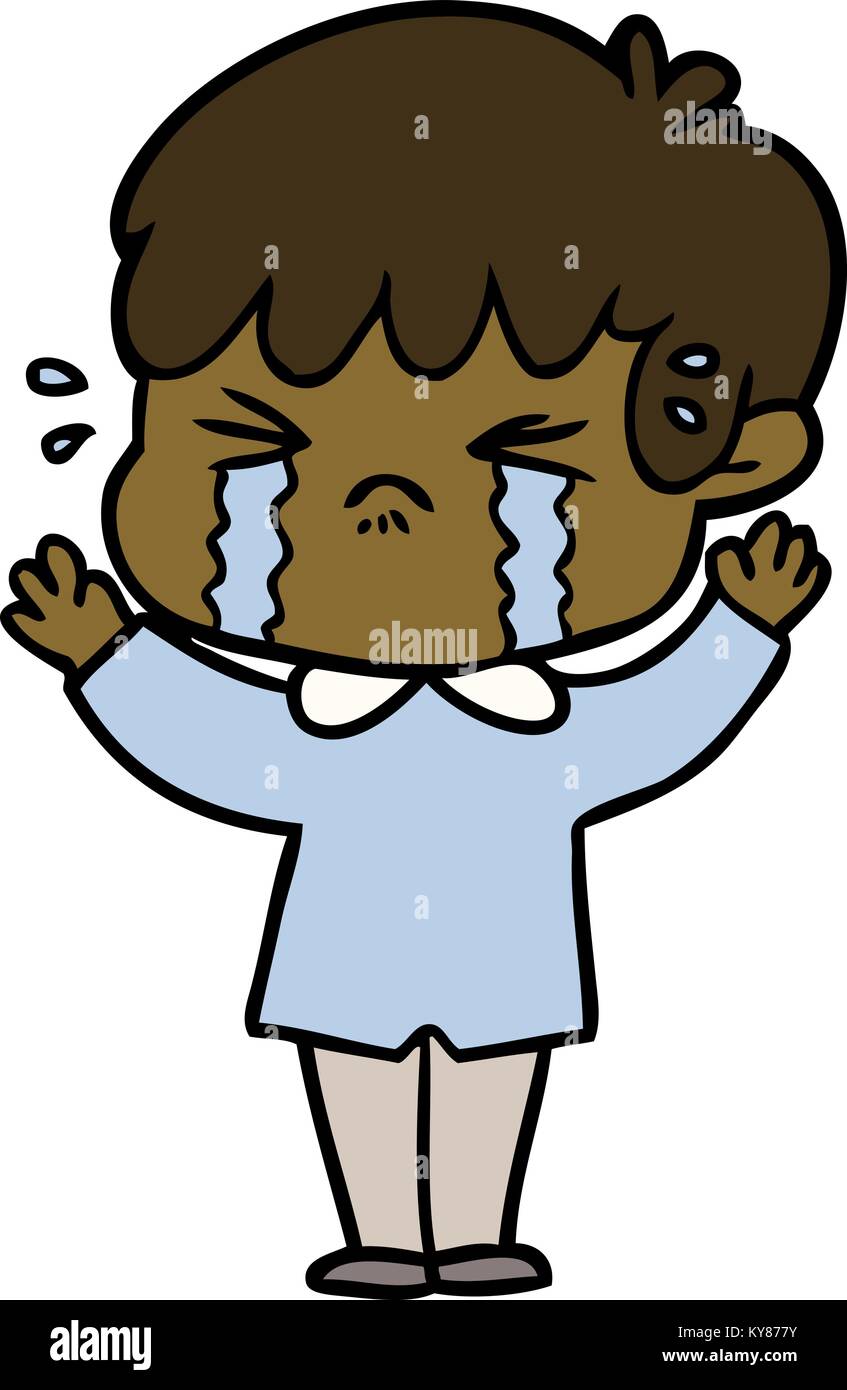 cartoon boy crying Stock Vector Image & Art - Alamy