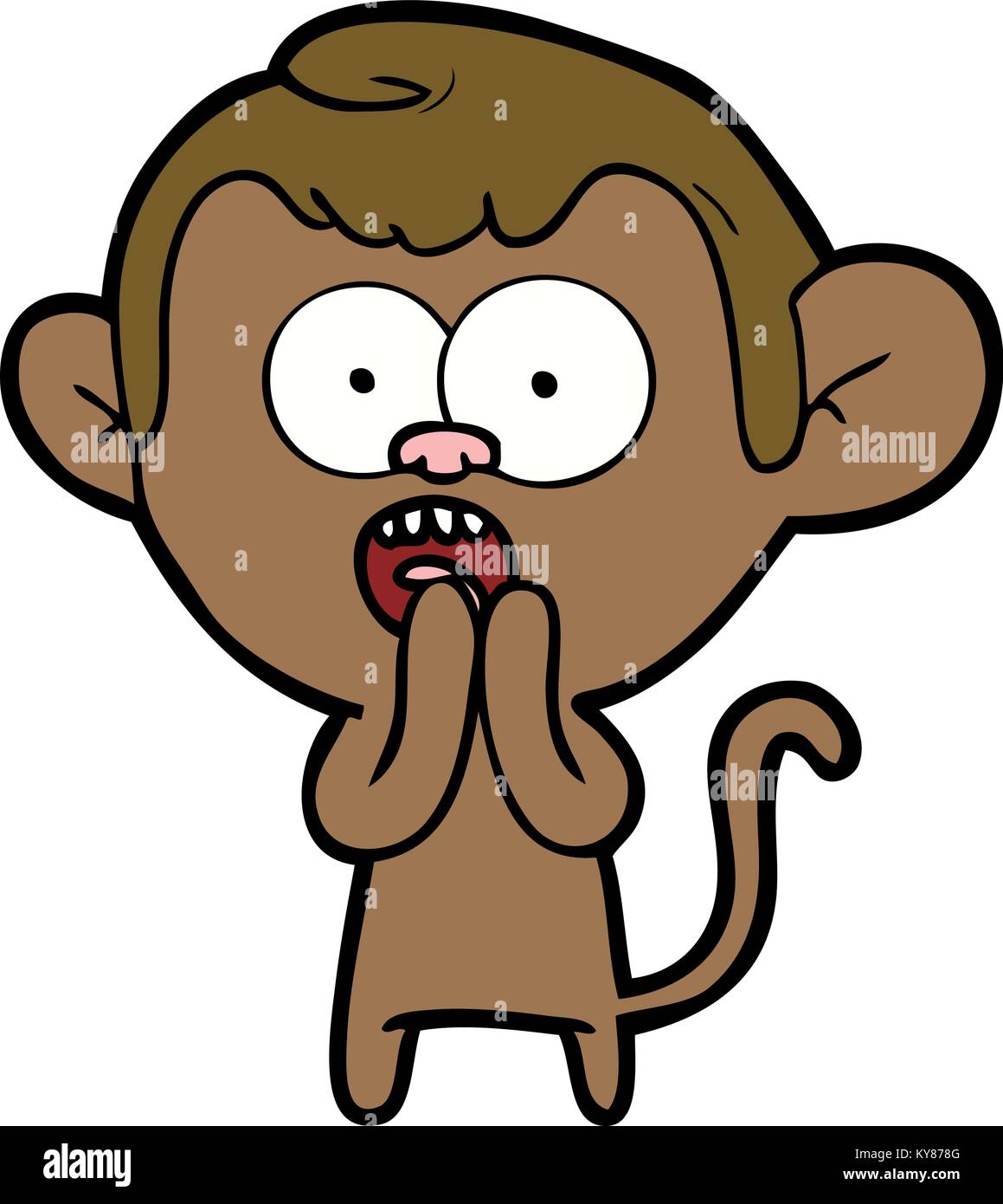 cartoon shocked monkey Stock Vector Image & Art - Alamy