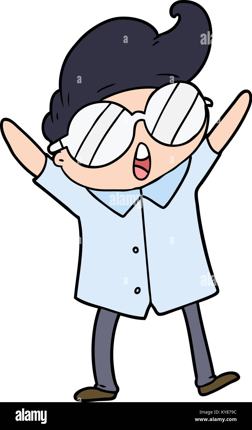 cartoon boy wearing spectacles Stock Vector Image & Art - Alamy