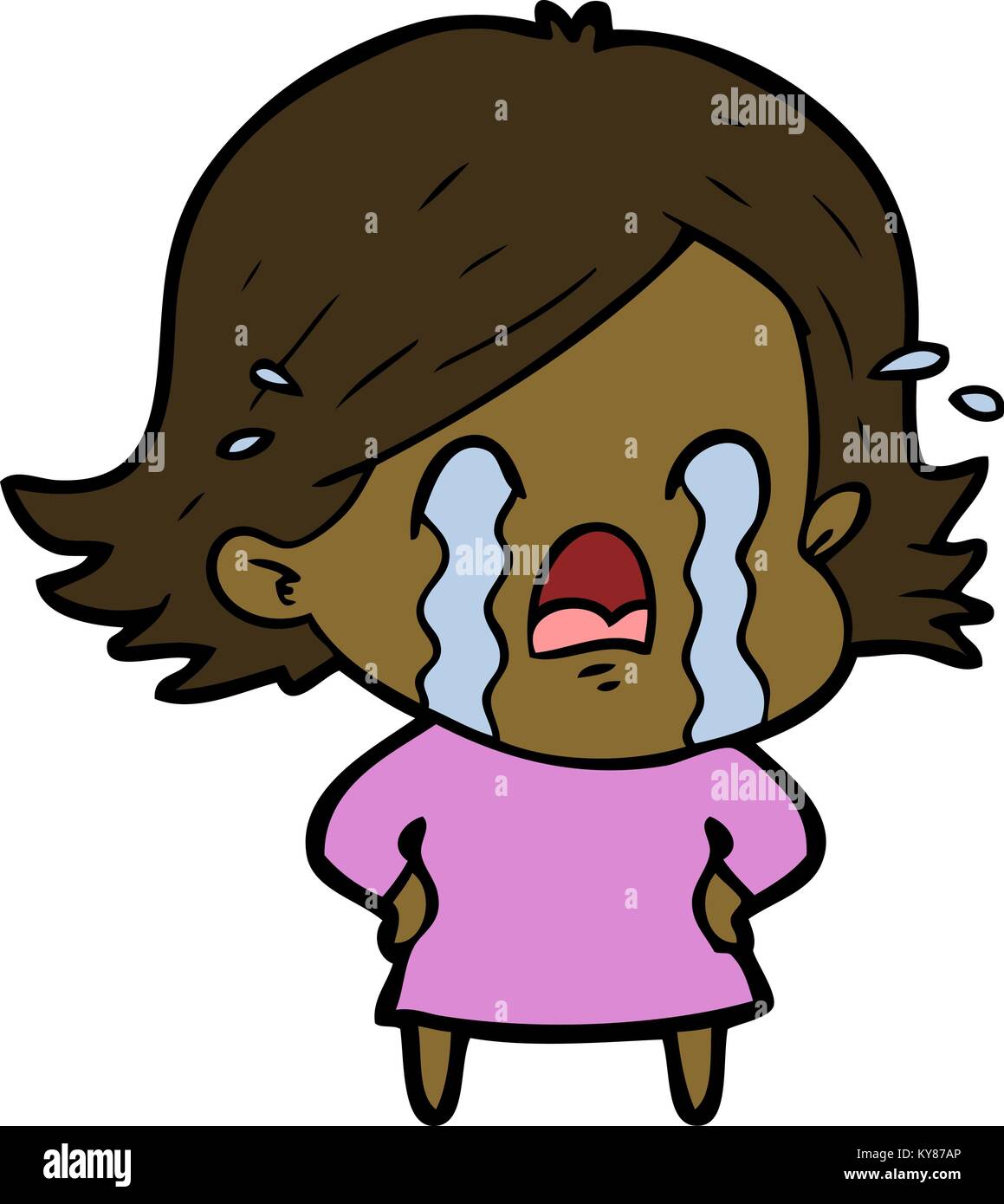cartoon woman crying Stock Vector Image & Art - Alamy