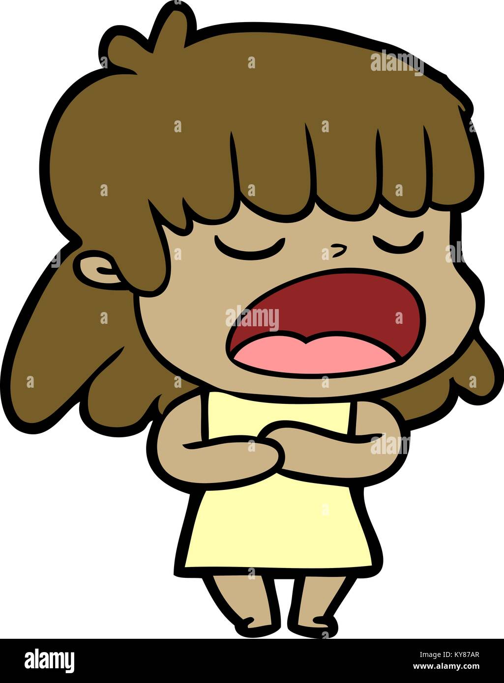 cartoon woman talking loudly Stock Vector Image & Art - Alamy