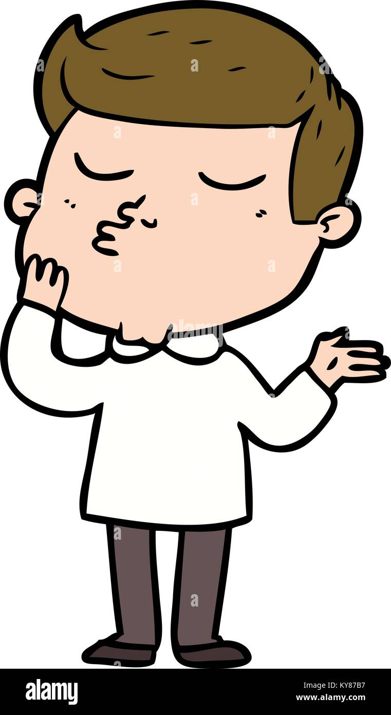 cartoon model guy pouting Stock Vector Image & Art - Alamy