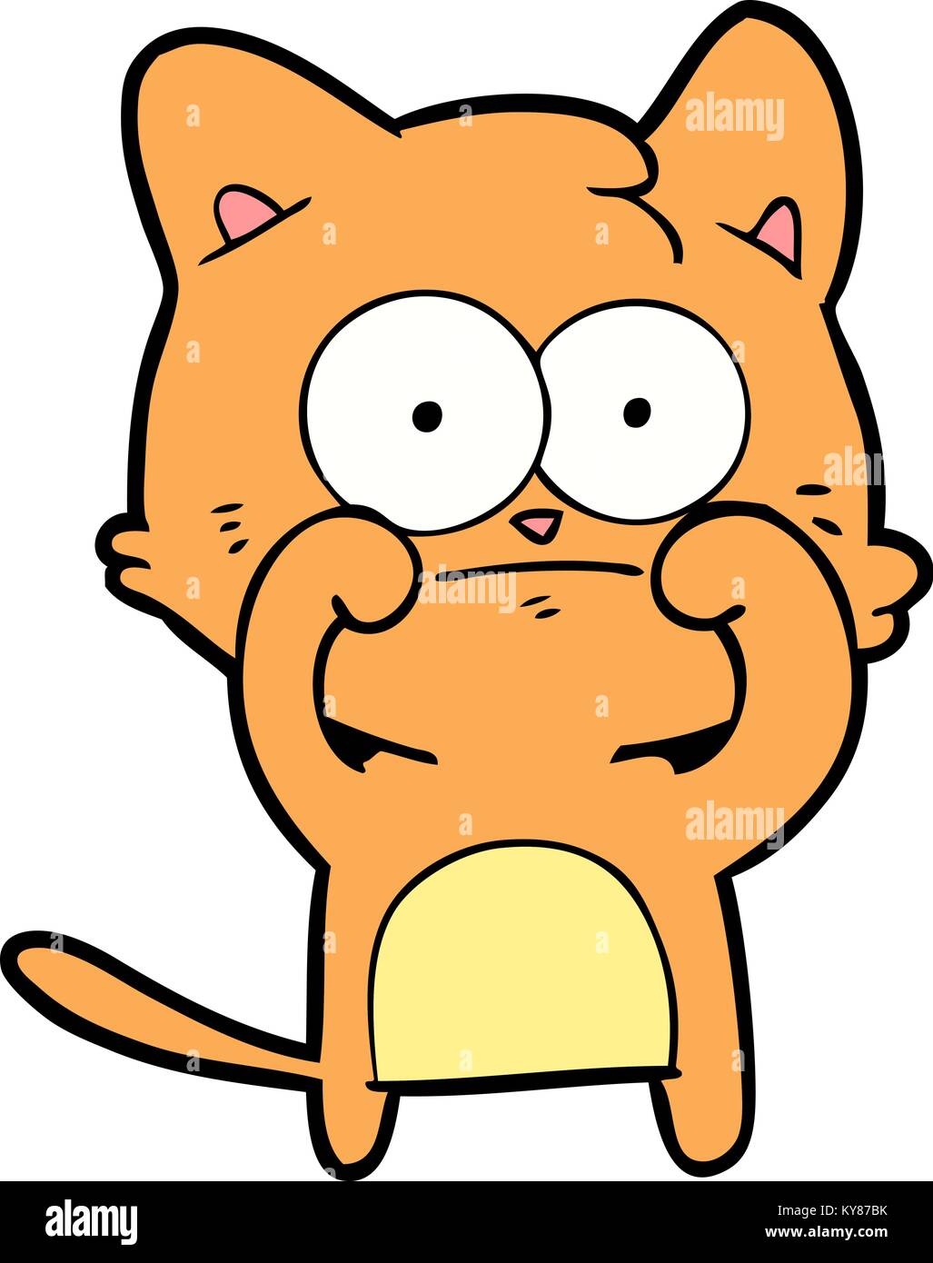 cartoon nervous cat Stock Vector Image & Art - Alamy