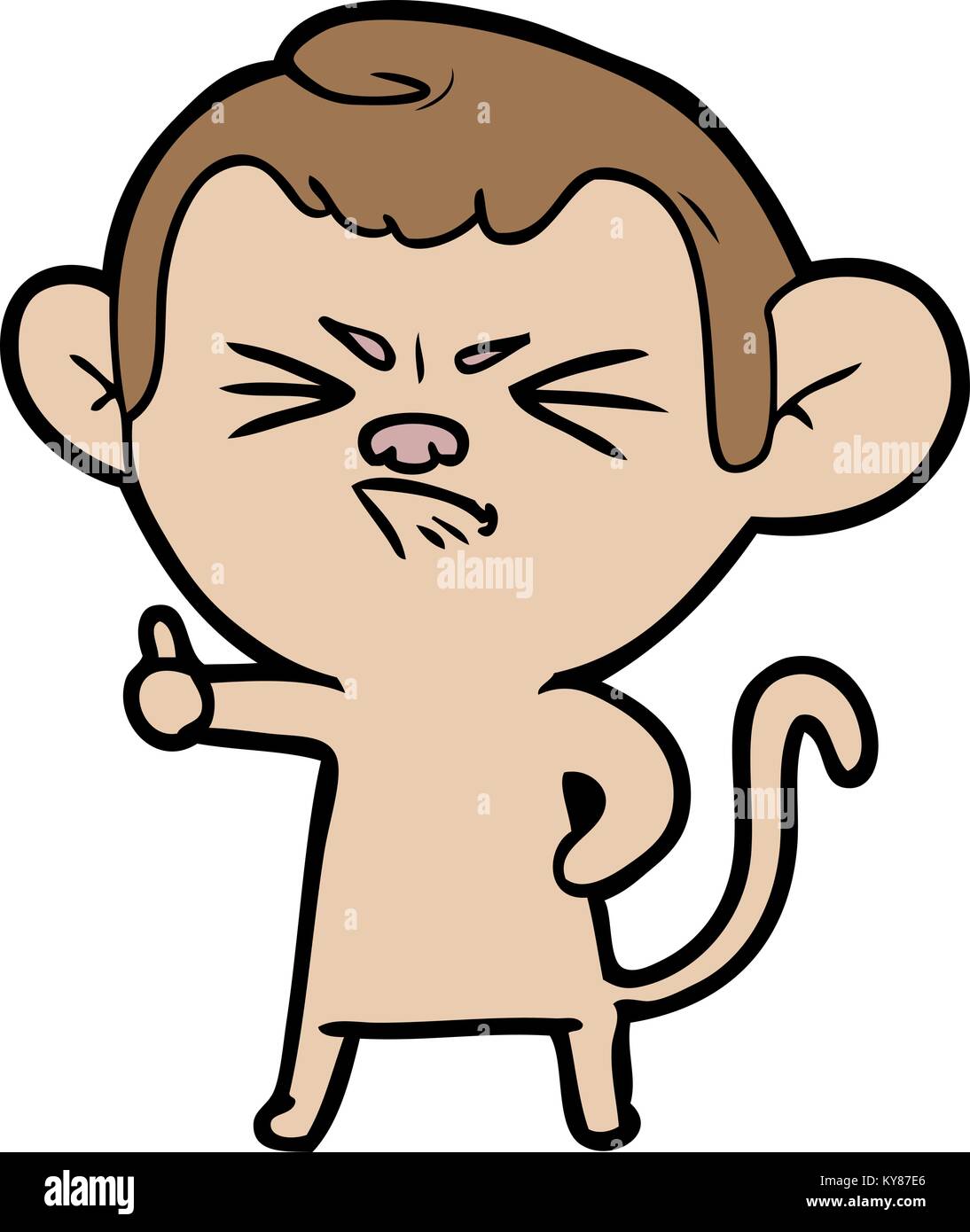 cartoon angry monkey Stock Vector Image & Art - Alamy