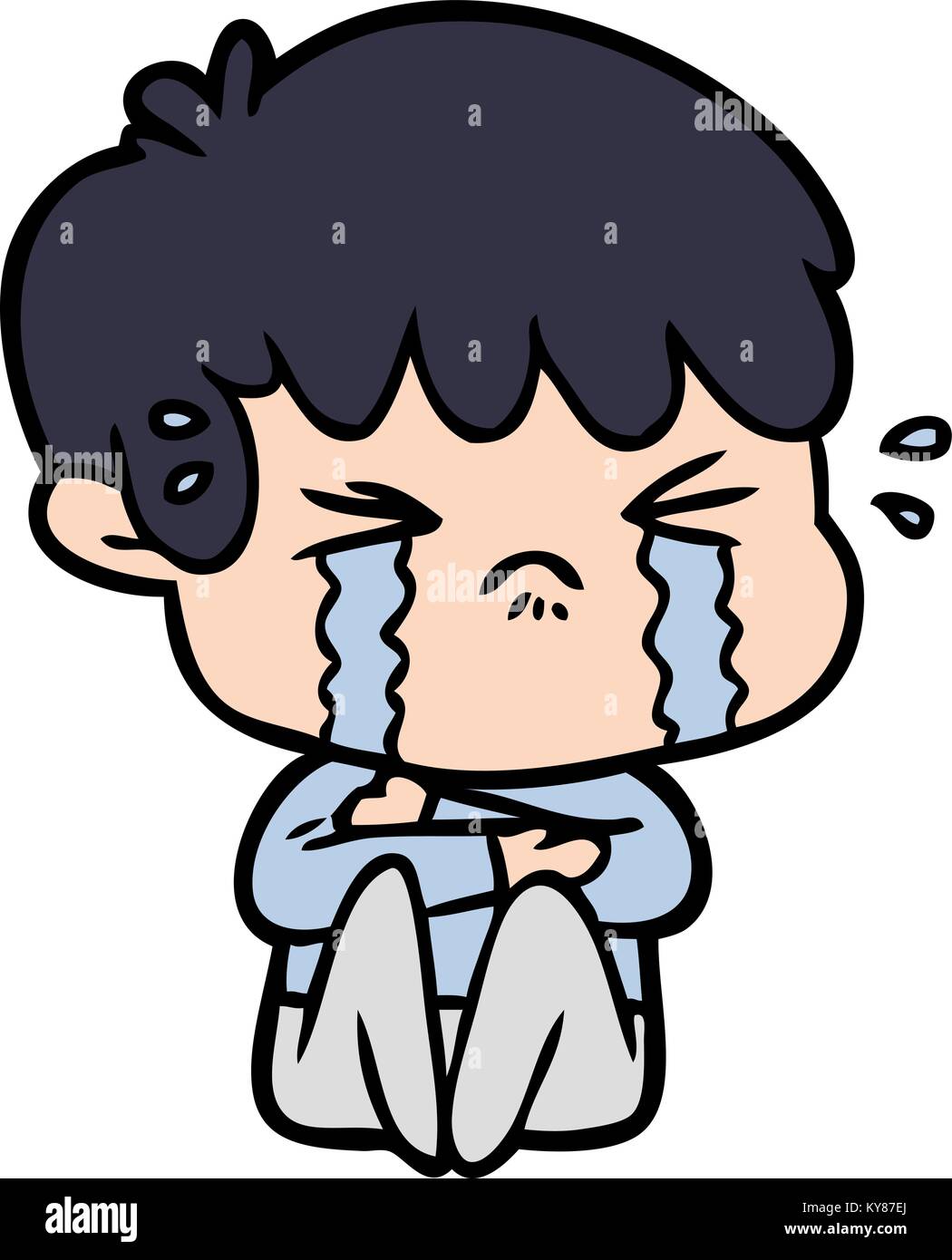 cartoon boy crying Stock Vector Image & Art - Alamy