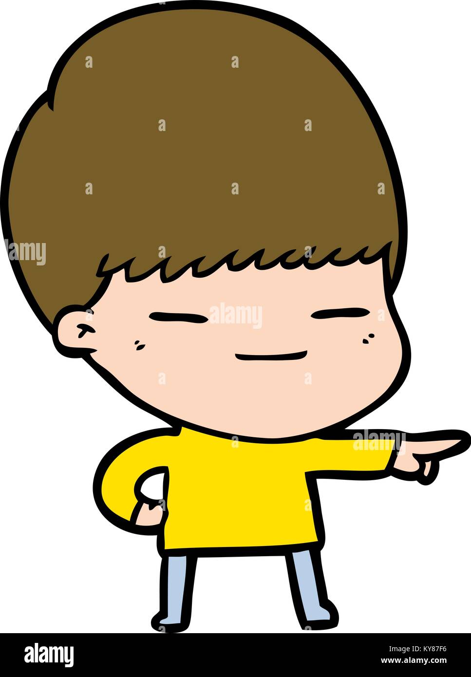 cartoon smug boy Stock Vector Image & Art - Alamy