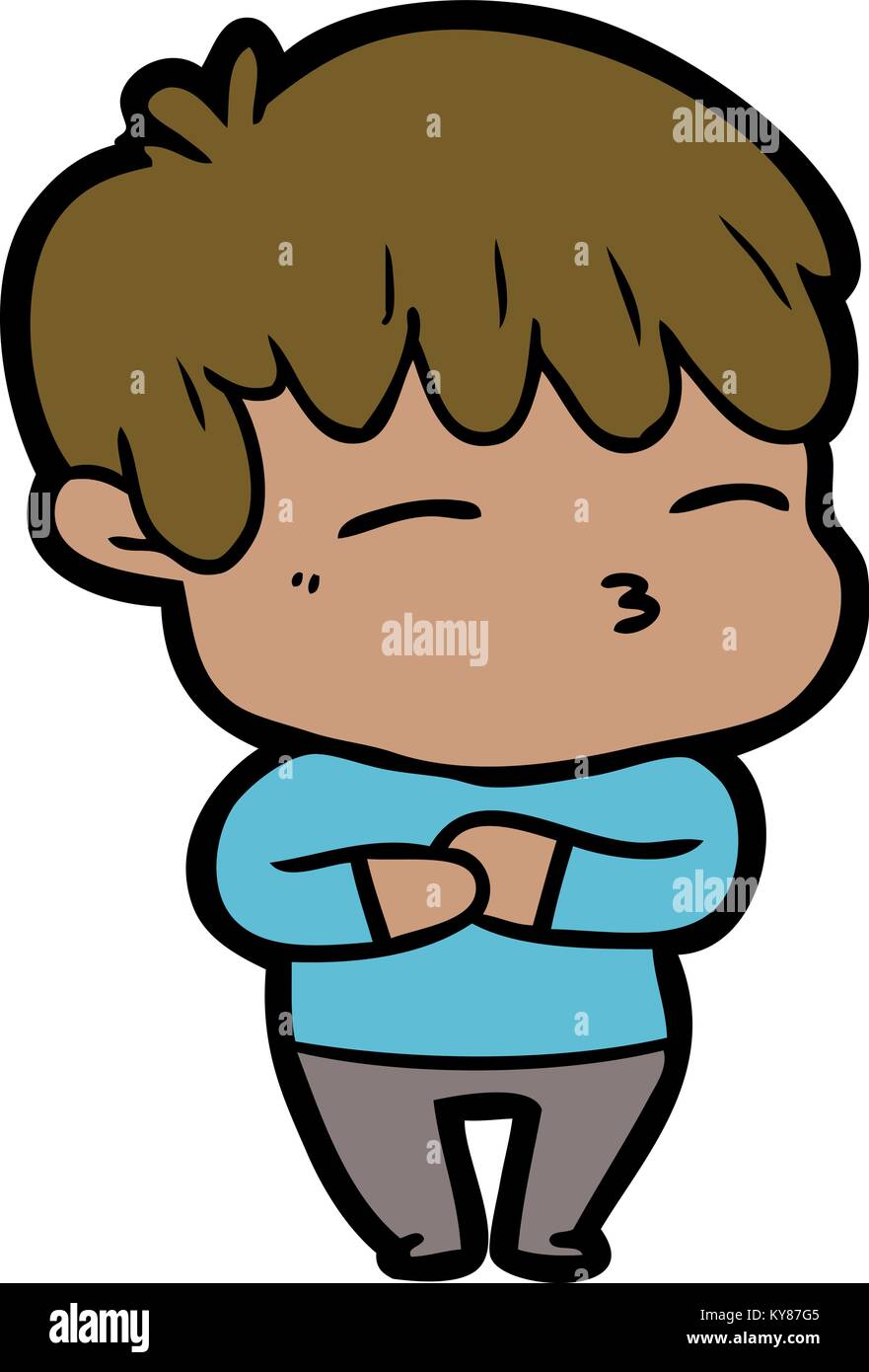 cartoon curious boy Stock Vector Image & Art - Alamy