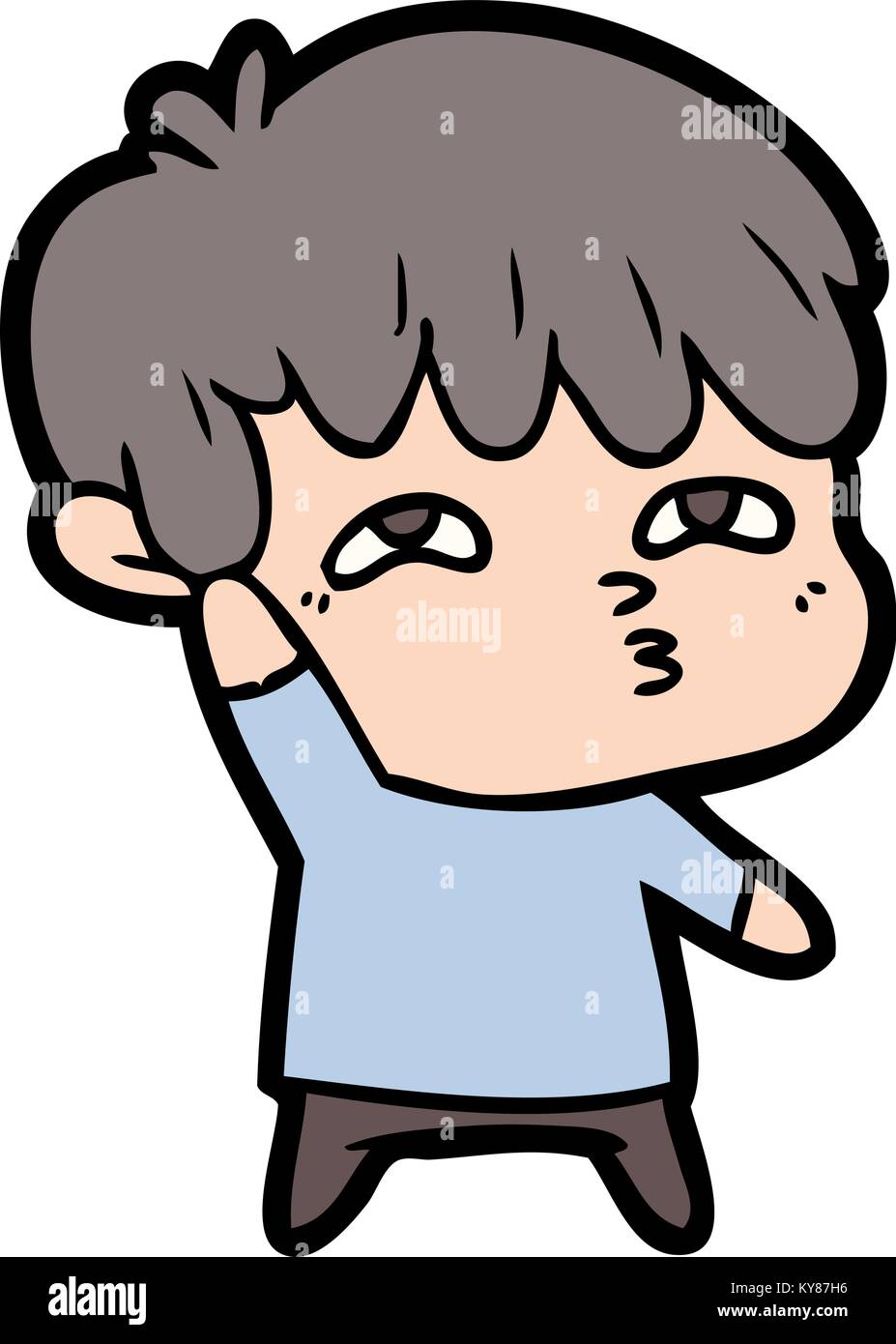 cartoon curious man Stock Vector Image & Art - Alamy
