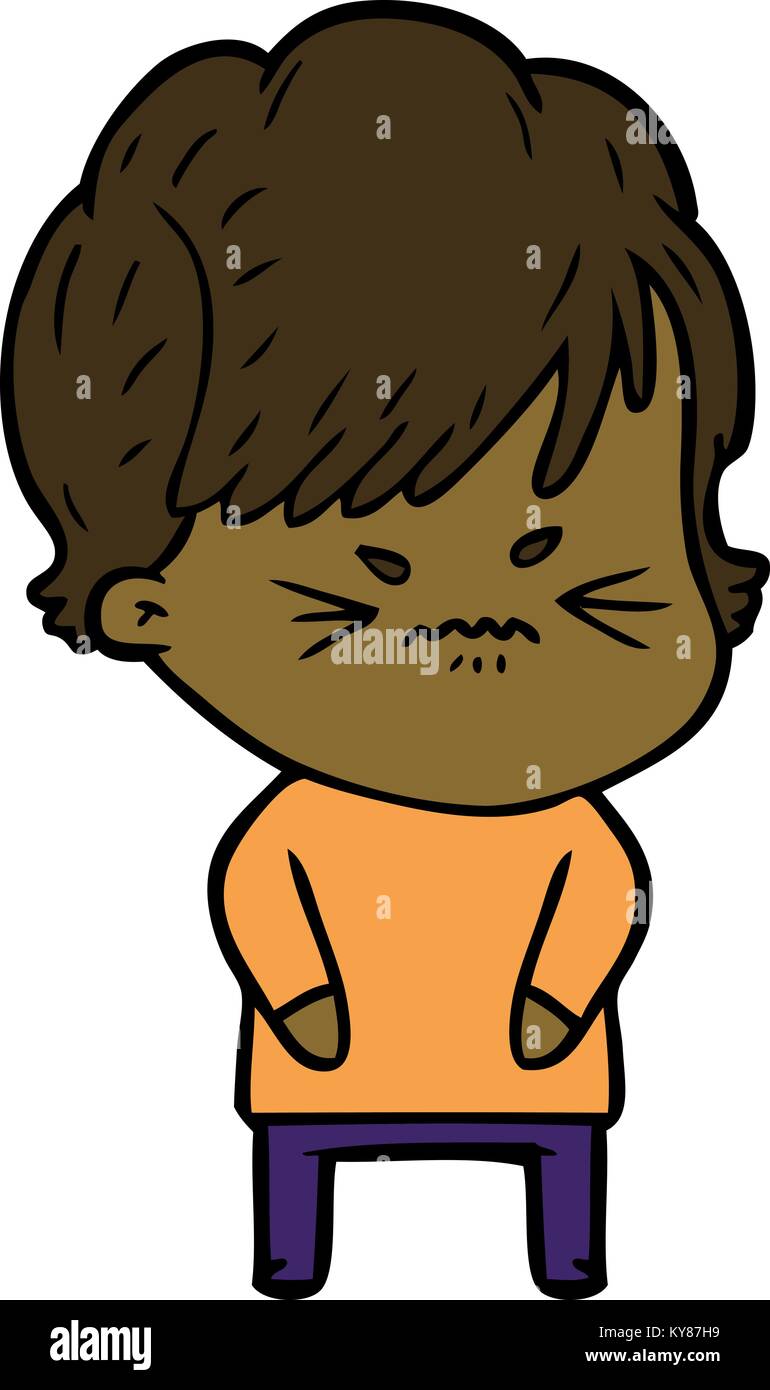 cartoon frustrated woman Stock Vector Image & Art - Alamy