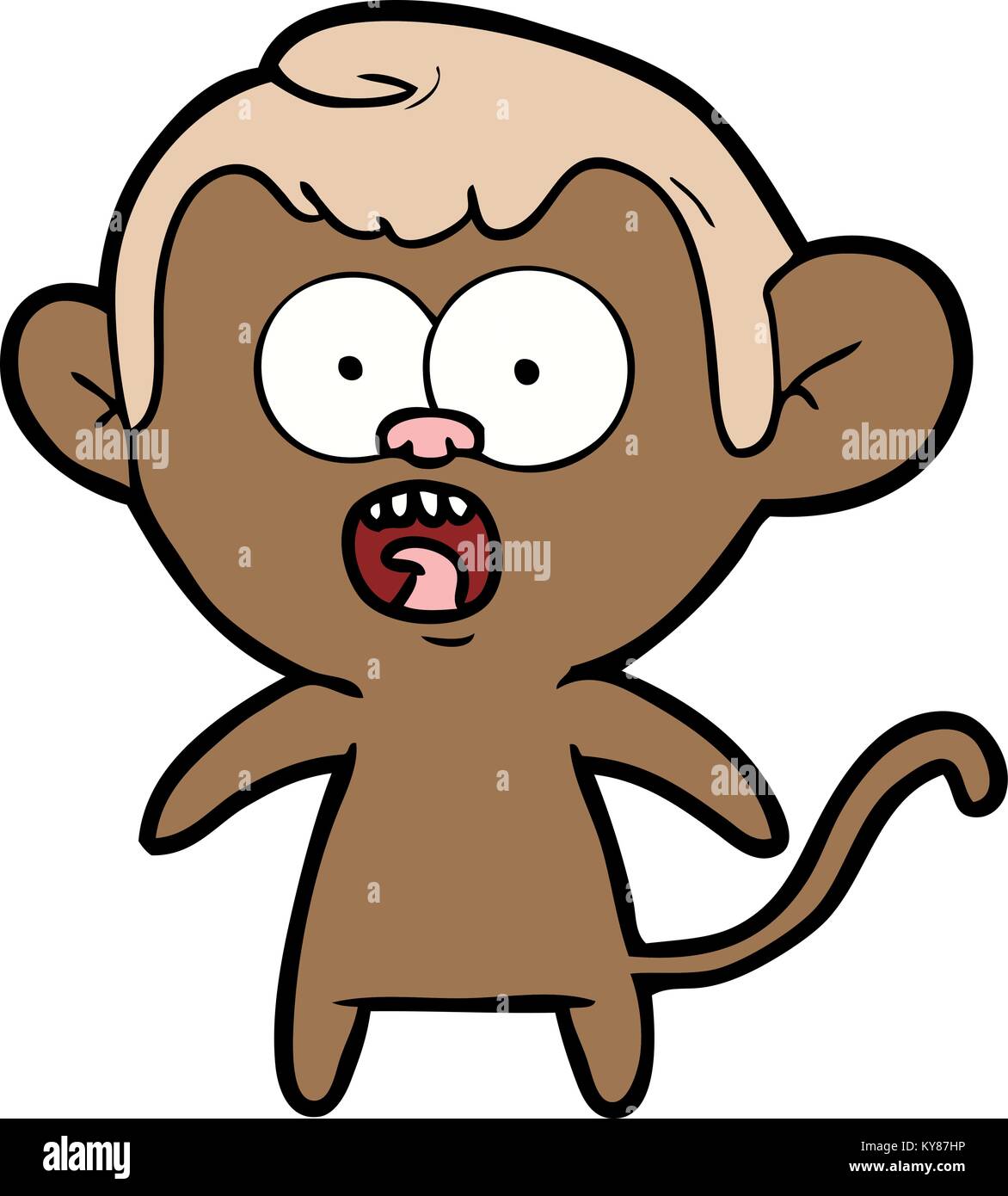 cartoon shocked monkey Stock Vector Image & Art - Alamy