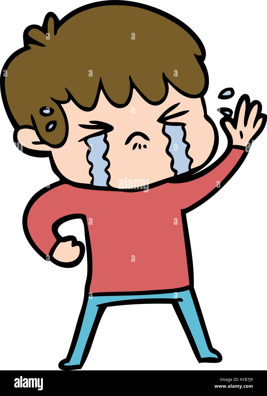 cartoon boy crying Stock Vector Image & Art - Alamy