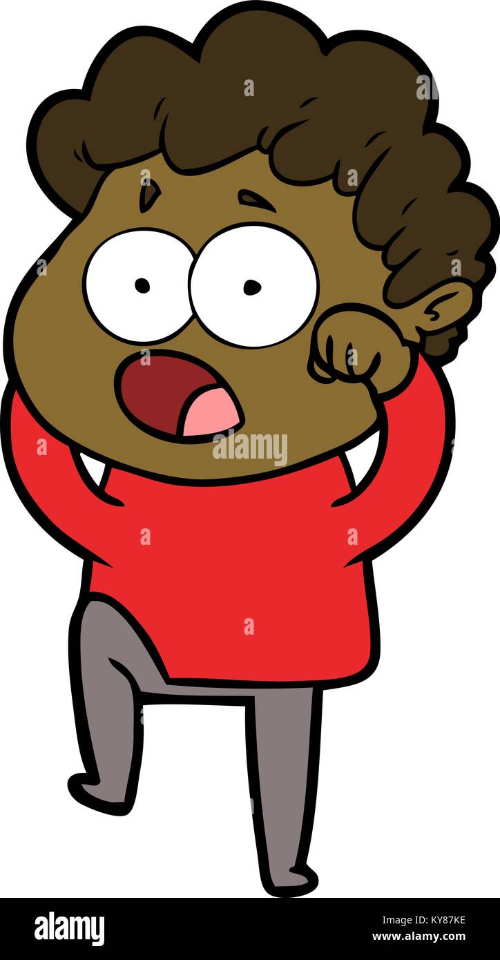 cartoon man gasping in surprise Stock Vector Image & Art - Alamy