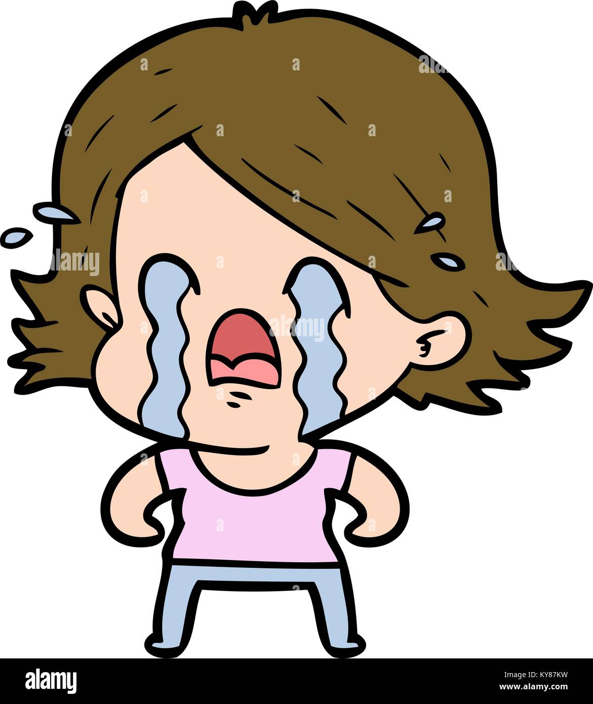 cartoon woman crying Stock Vector Image & Art - Alamy
