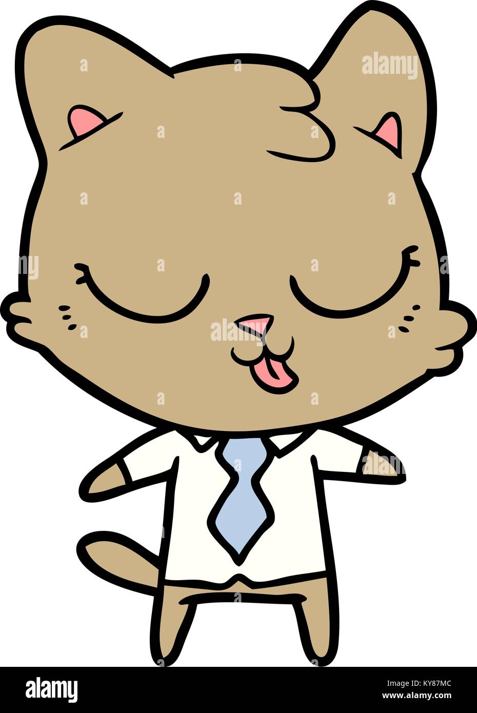 cartoon business cat Stock Vector Image & Art - Alamy