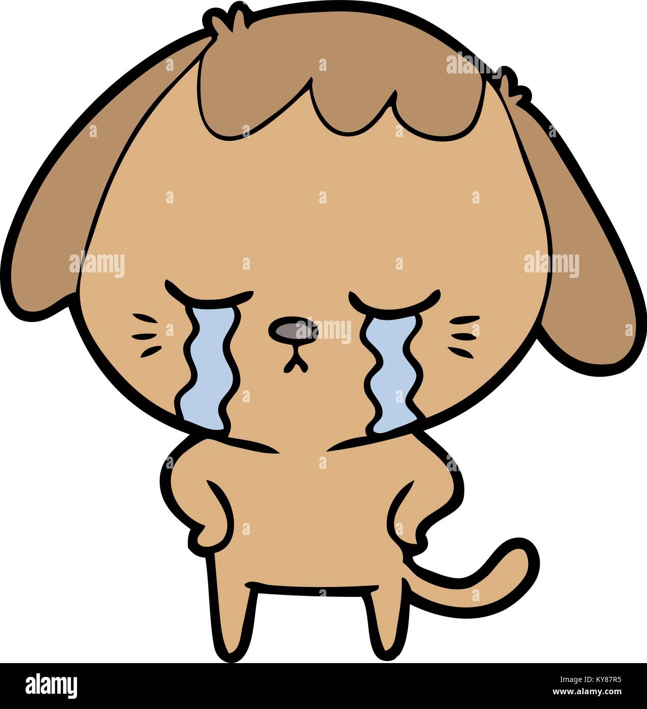 cute puppy crying cartoon Stock Vector Image & Art - Alamy
