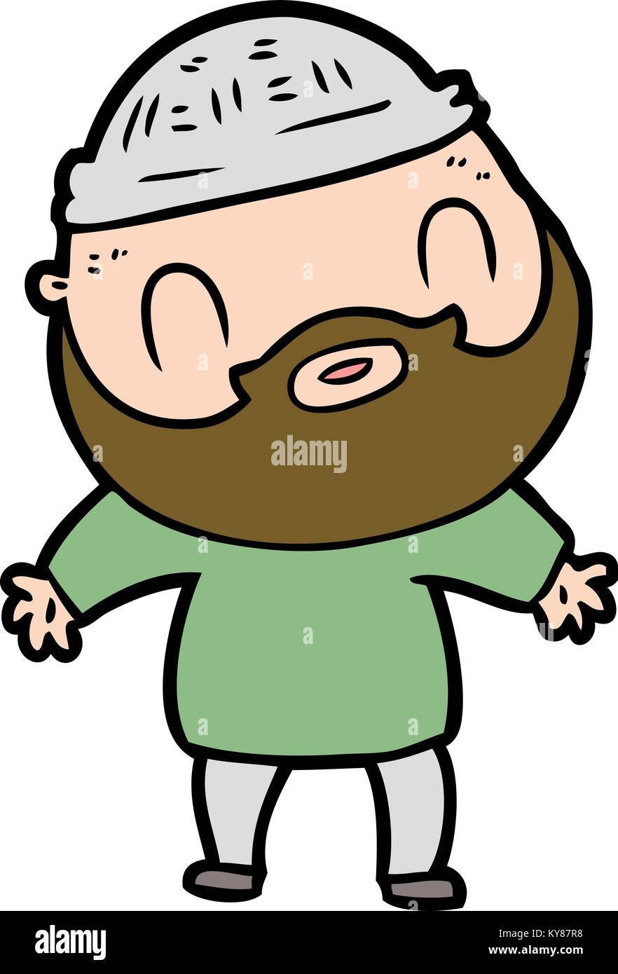 cartoon bearded man Stock Vector Image & Art - Alamy