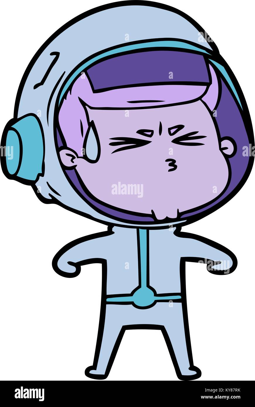 cartoon stressed astronaut Stock Vector Image & Art - Alamy
