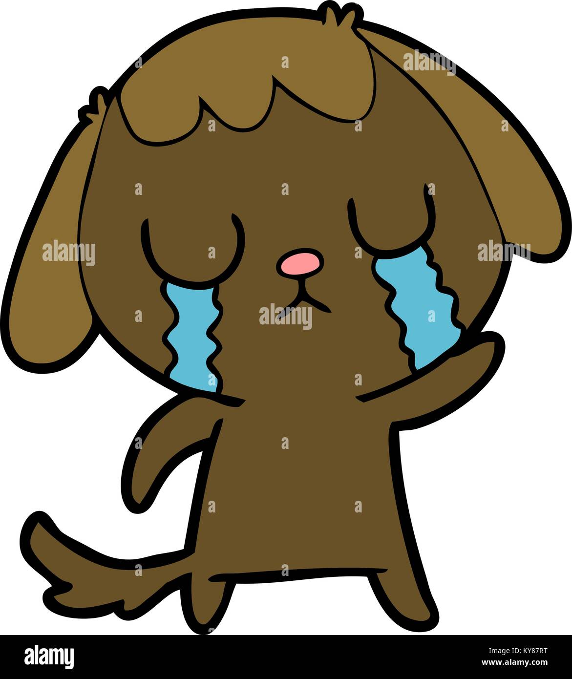 cute cartoon dog crying Stock Vector Image & Art - Alamy