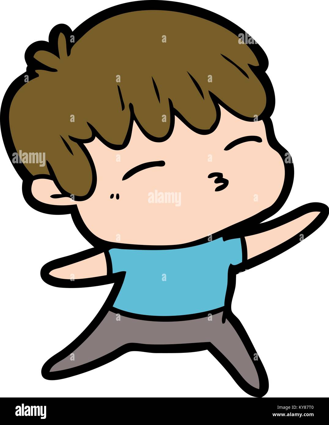 cartoon curious boy Stock Vector Image & Art - Alamy