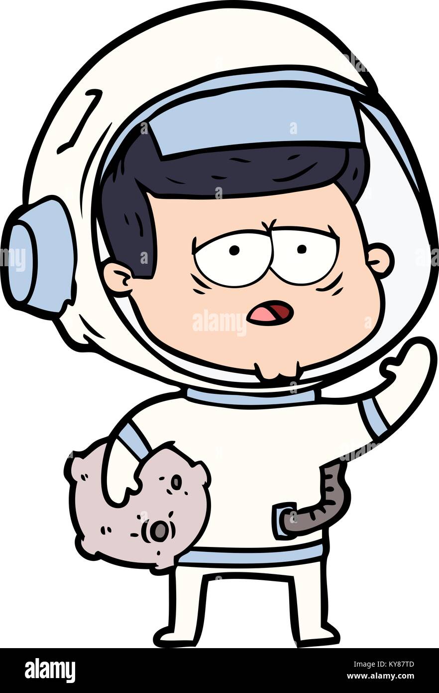 cartoon tired astronaut Stock Vector Image & Art - Alamy