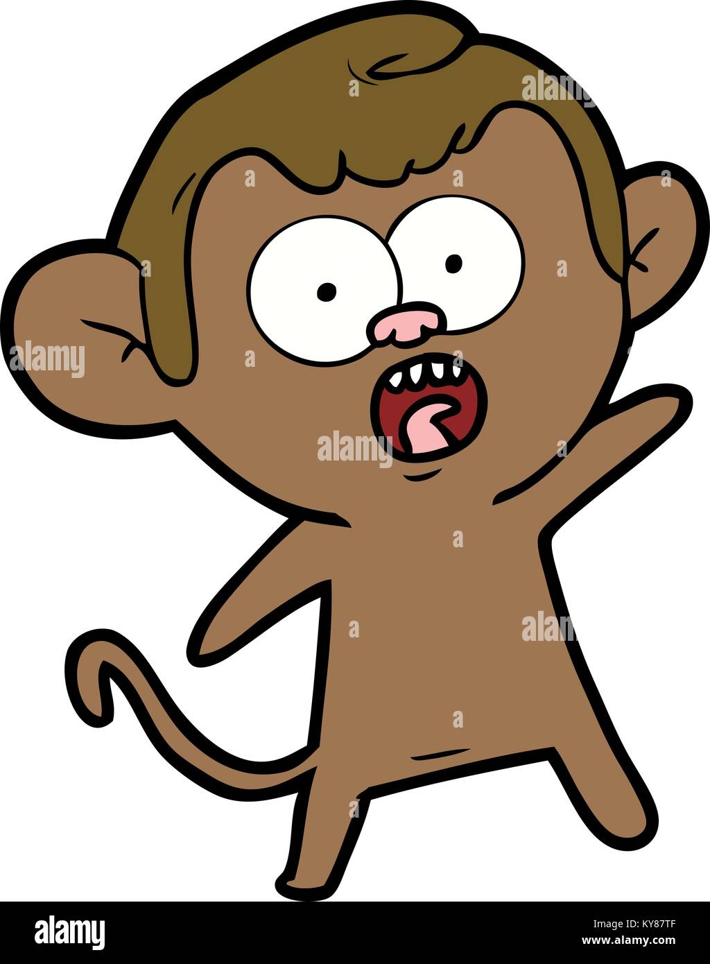 cartoon shocked monkey Stock Vector Image & Art - Alamy
