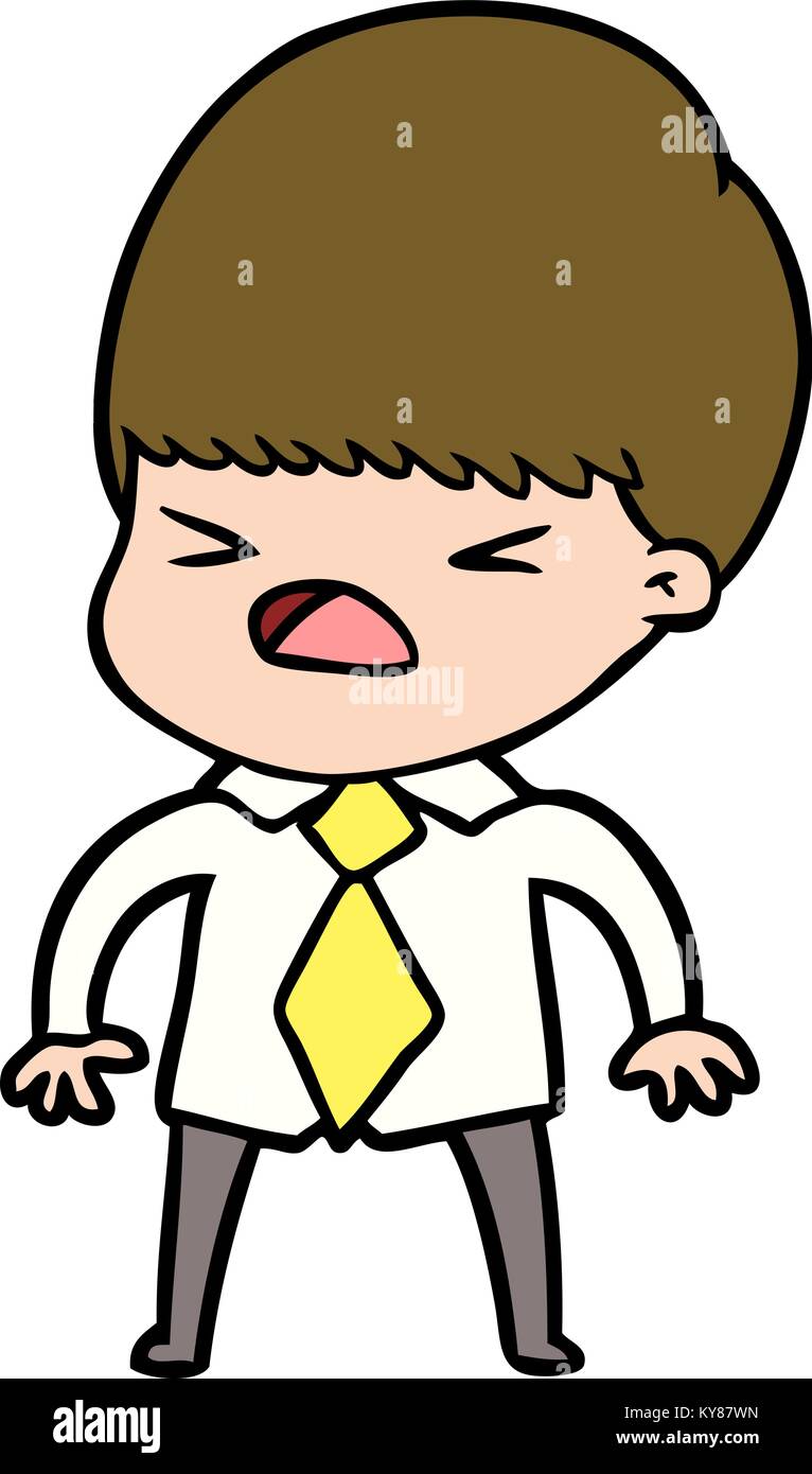 cartoon stressed man Stock Vector Image & Art - Alamy