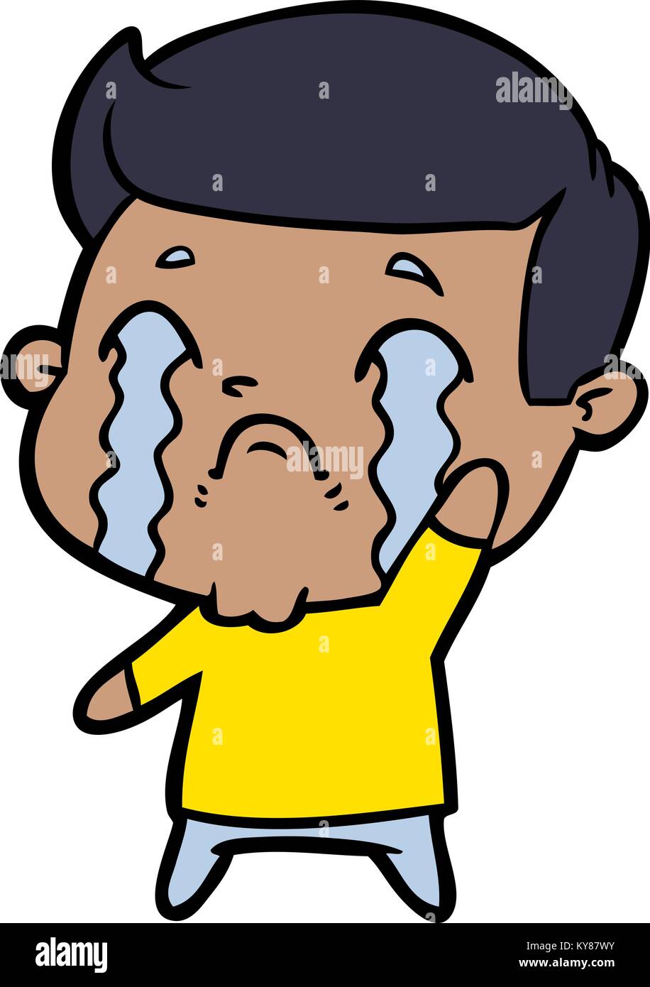 cartoon man crying Stock Vector Image & Art - Alamy