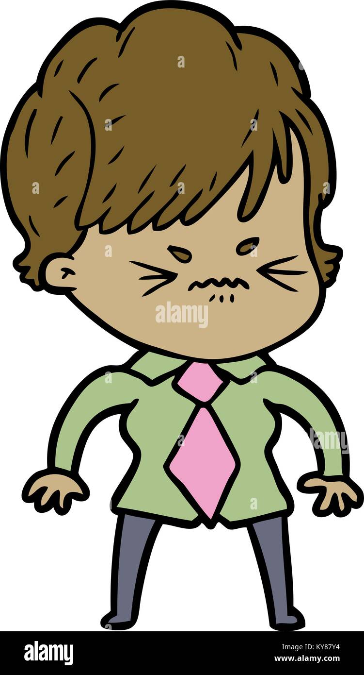 Cartoon Frustrated Woman Stock Vector Image And Art Alamy