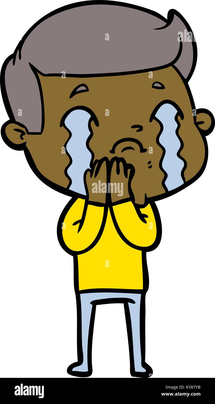 cartoon man crying Stock Vector Image & Art - Alamy
