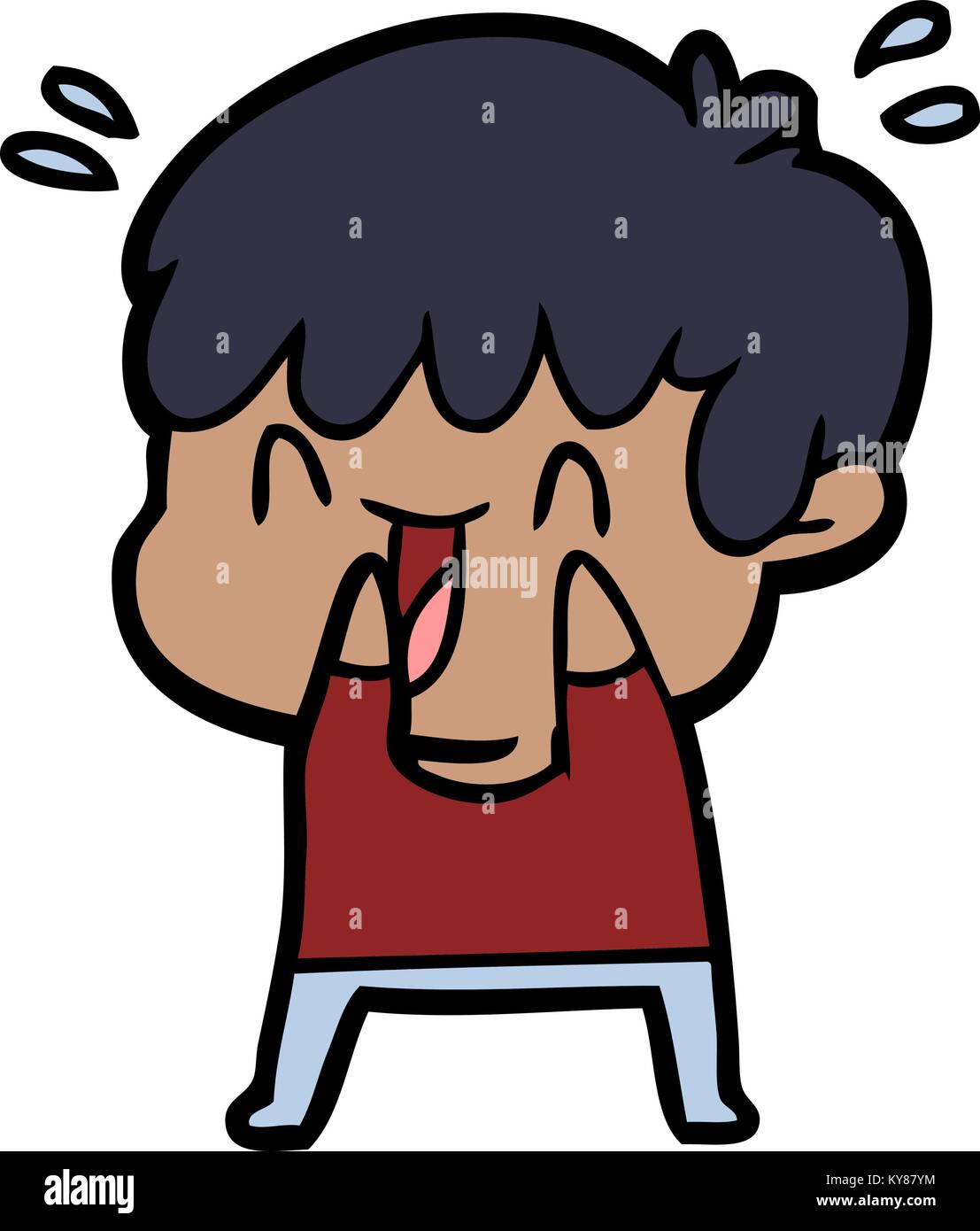 cartoon laughing boy Stock Vector Image & Art - Alamy