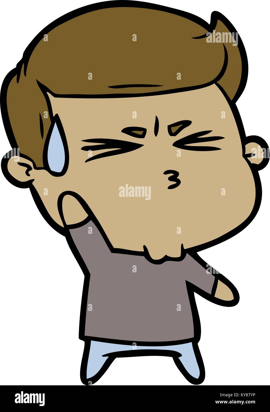 cartoon happy man running Stock Vector Image & Art - Alamy