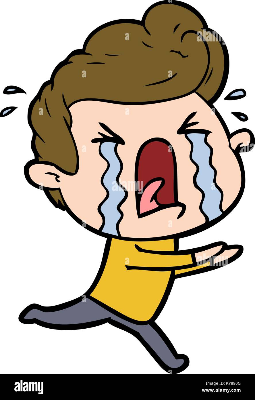 cartoon crying man Stock Vector Image & Art - Alamy