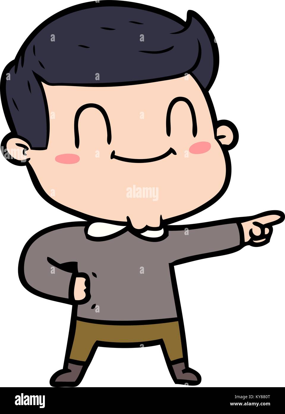 cartoon friendly man Stock Vector Image & Art - Alamy