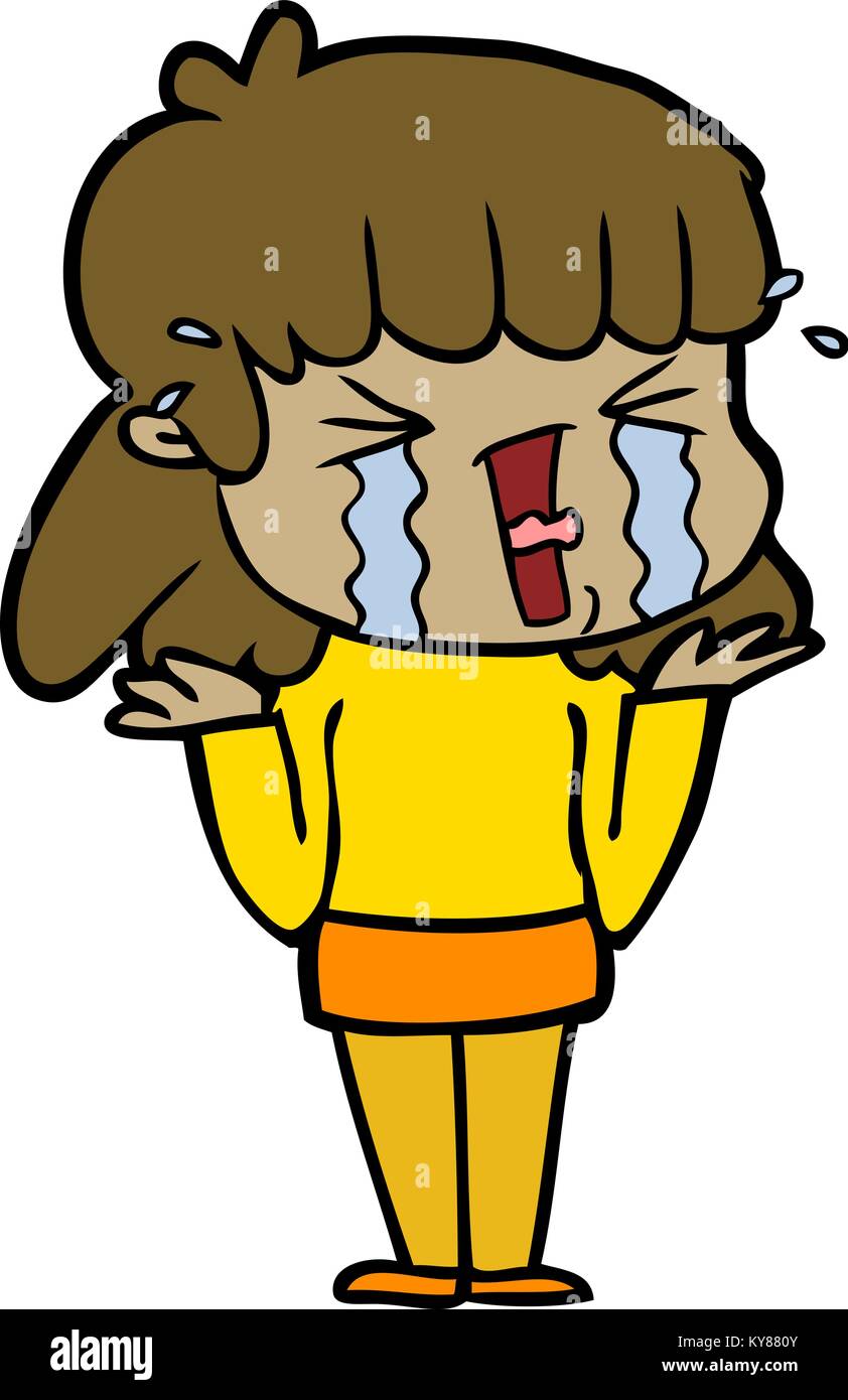 cartoon woman in tears Stock Vector Image & Art - Alamy