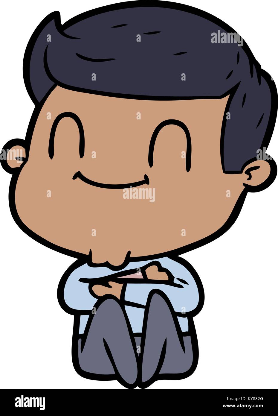 cartoon friendly man Stock Vector Image & Art - Alamy