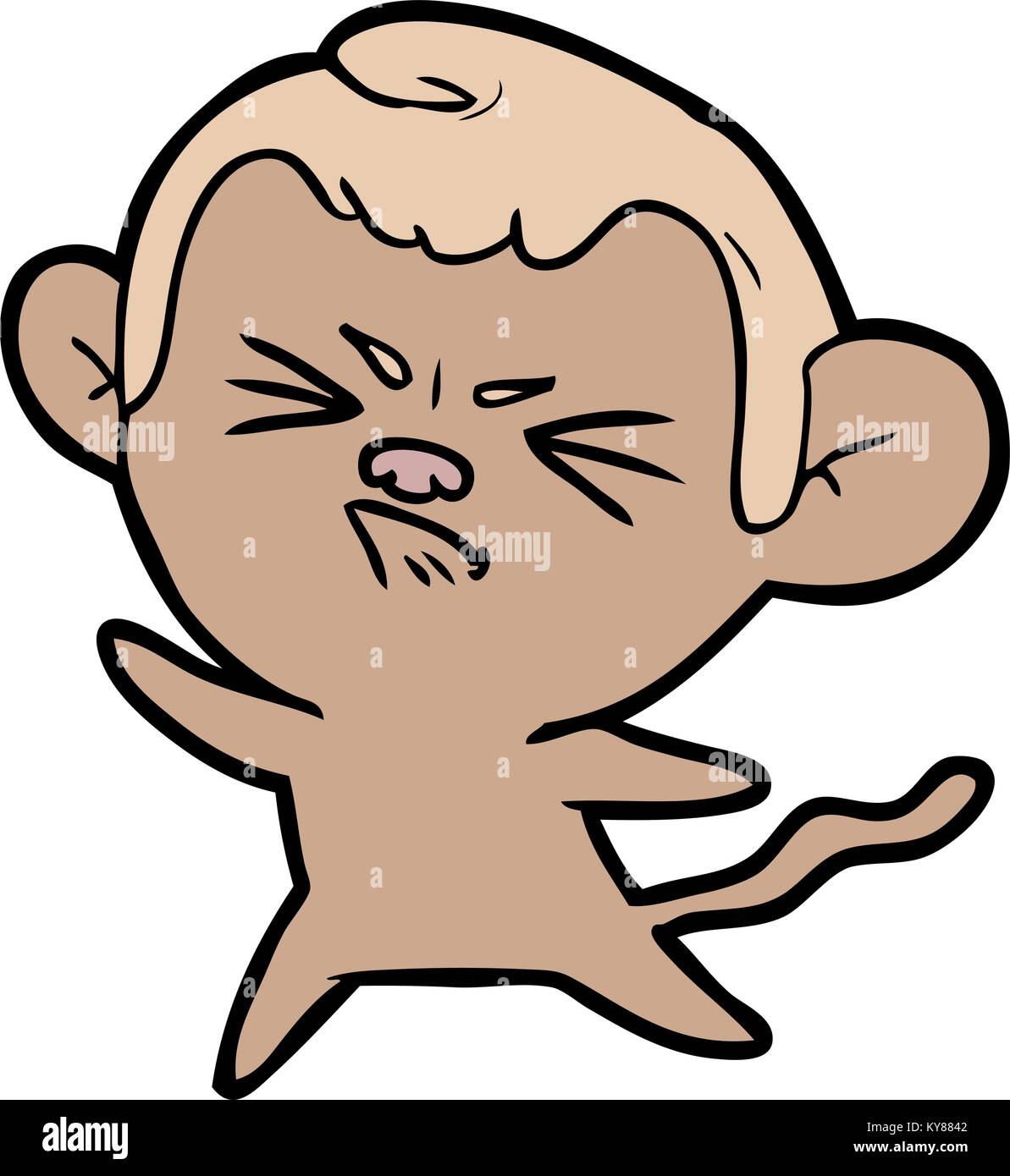 cartoon angry monkey Stock Vector Image & Art - Alamy