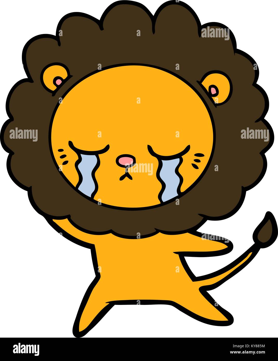 crying cartoon lion Stock Vector Image & Art - Alamy