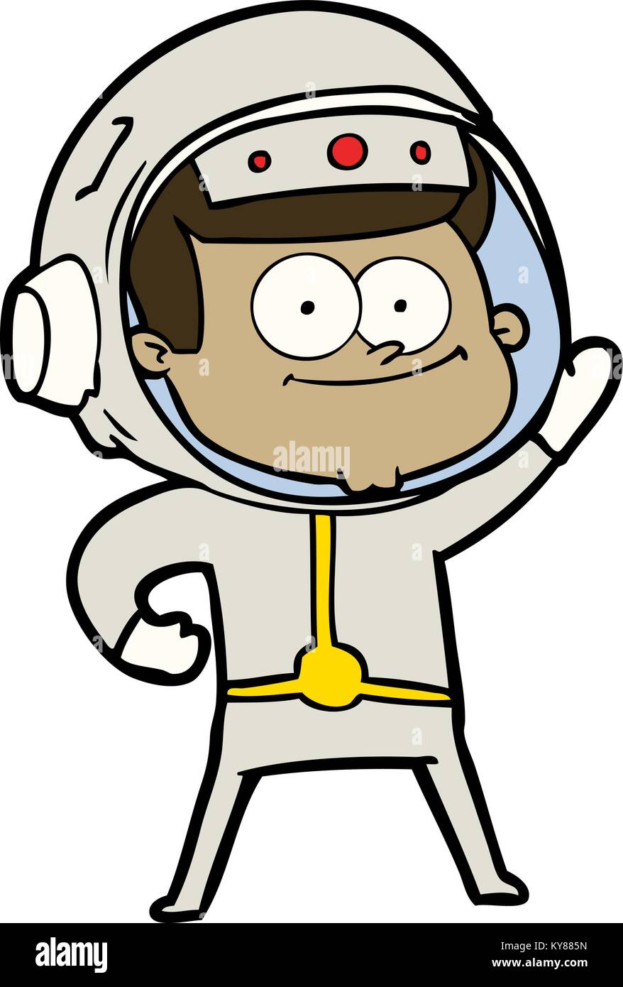 happy astronaut cartoon Stock Vector Image & Art - Alamy