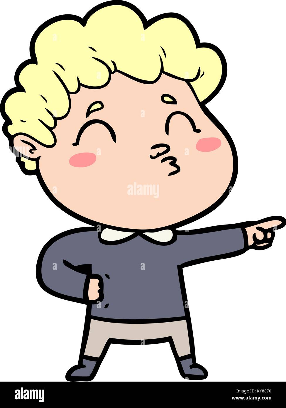 cartoon man pouting Stock Vector Image & Art - Alamy