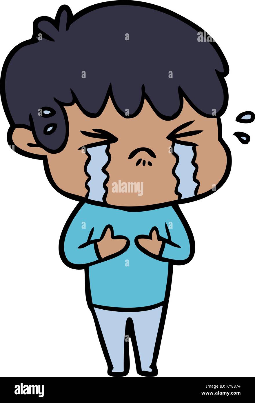 cartoon boy crying Stock Vector Image & Art - Alamy