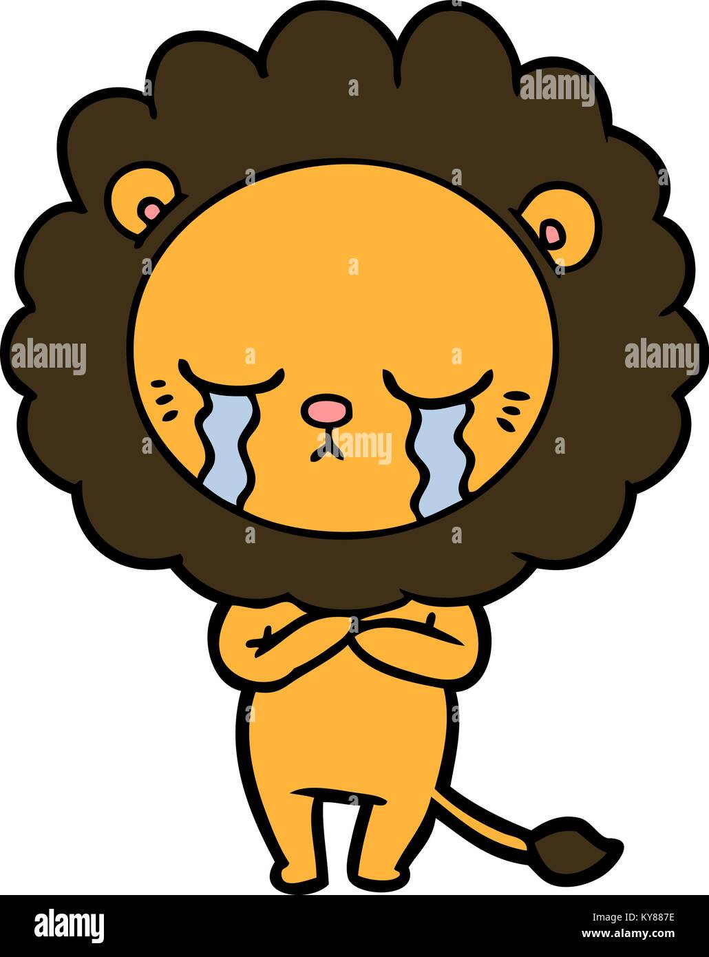 crying cartoon lion Stock Vector Image & Art - Alamy