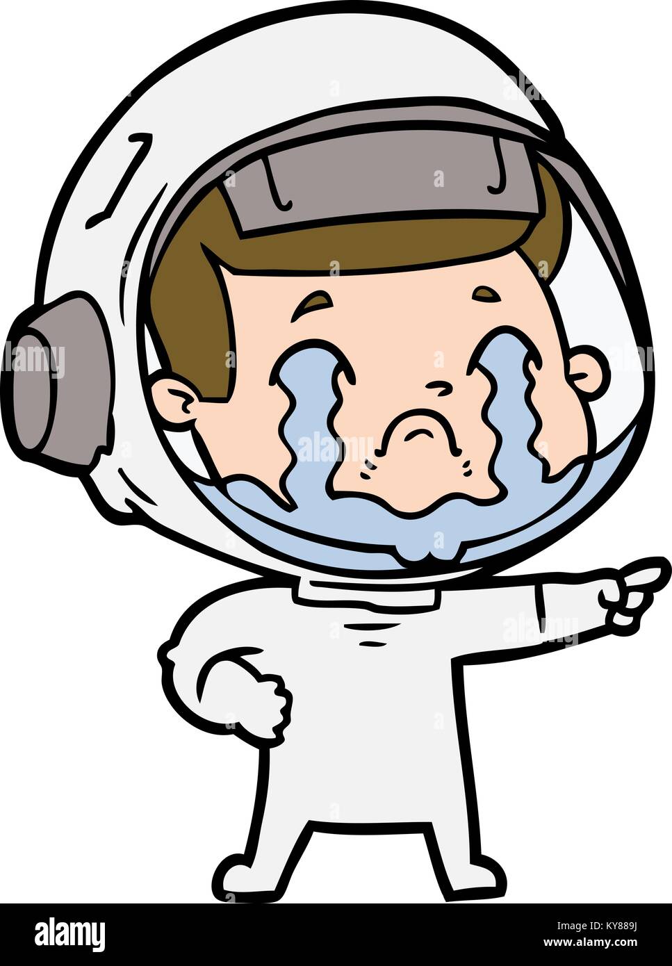 cartoon crying astronaut Stock Vector Image & Art - Alamy