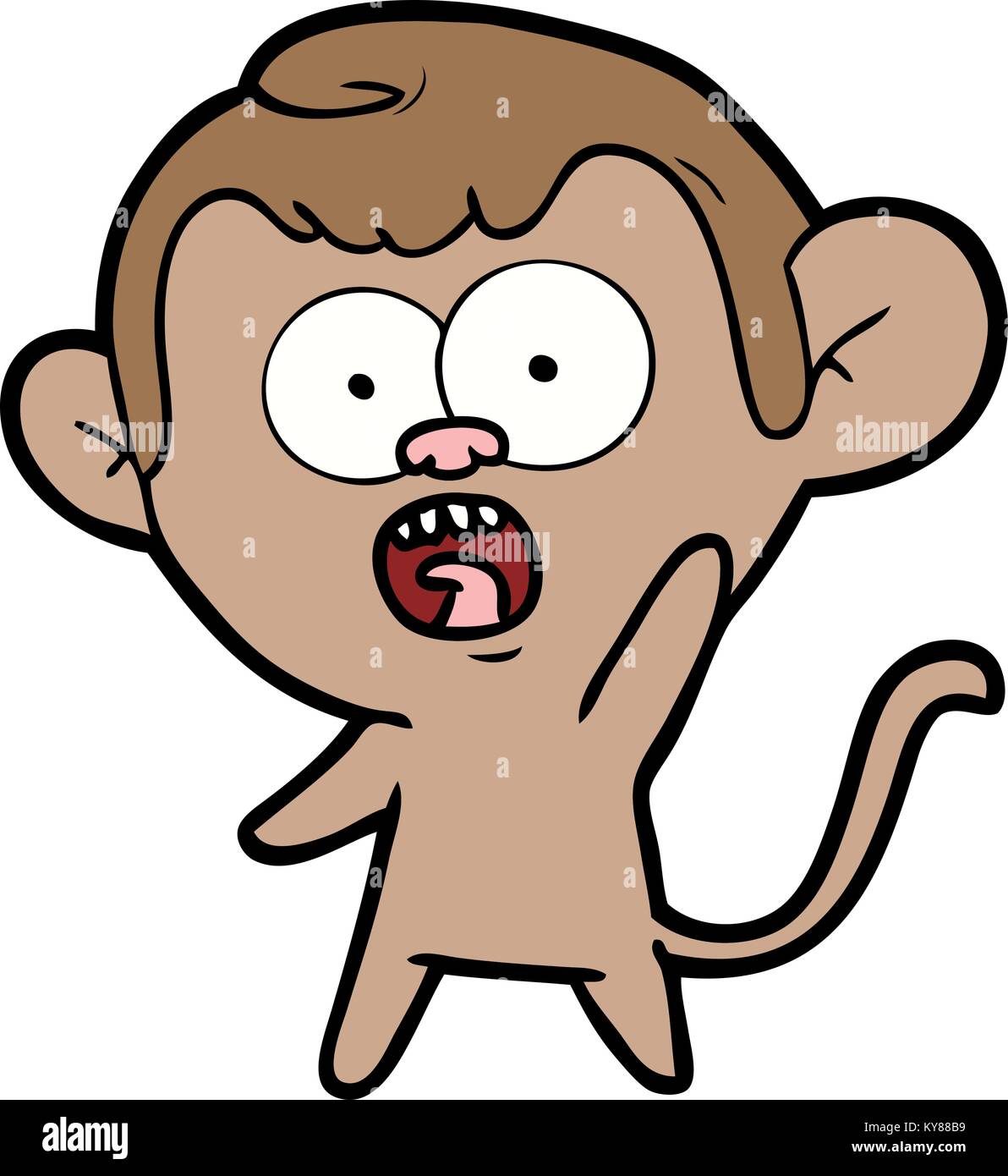 cartoon shocked monkey Stock Vector Image & Art - Alamy