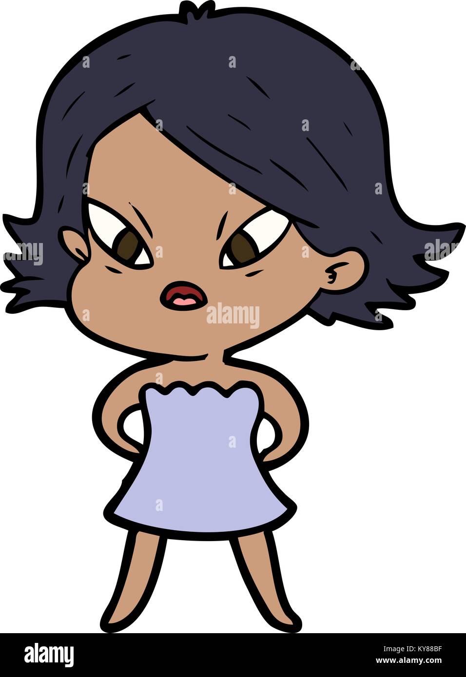 cartoon stressed woman Stock Vector Image & Art - Alamy