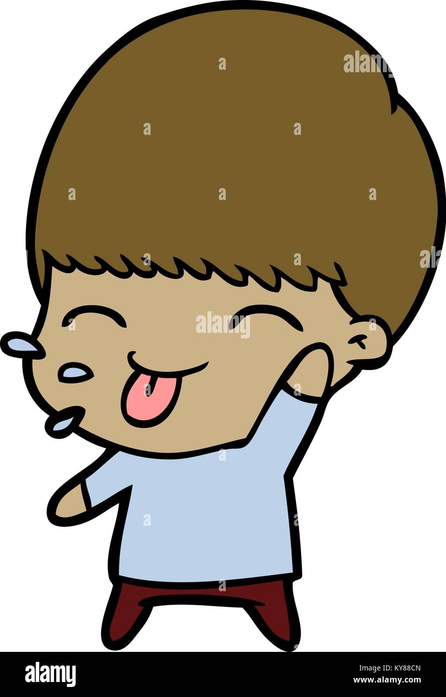 cartoon calm boy Stock Vector Image & Art - Alamy